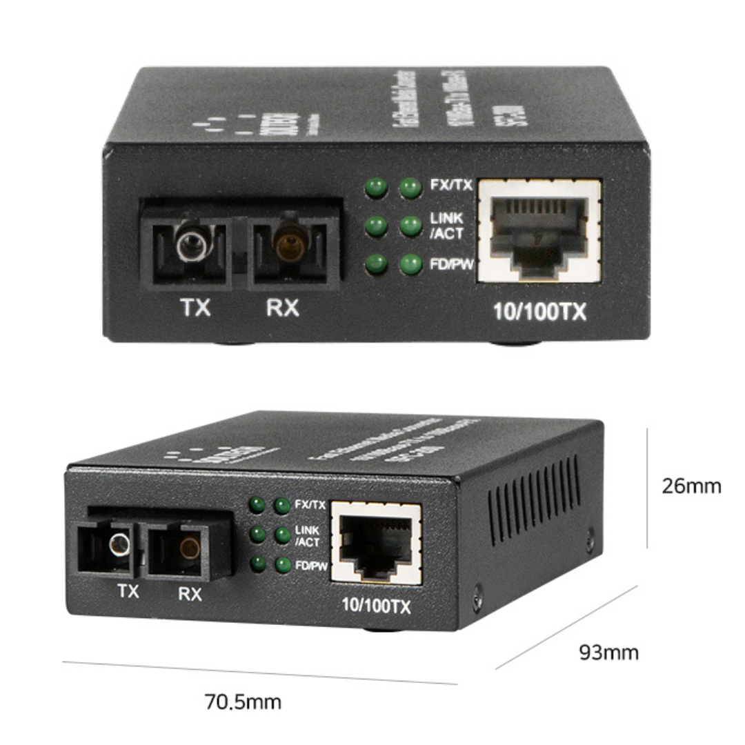 SOLTECH SFC200-SCS Media Converter - 100Mbps Single-Mode Fiber & TP Ports for Enhanced ...