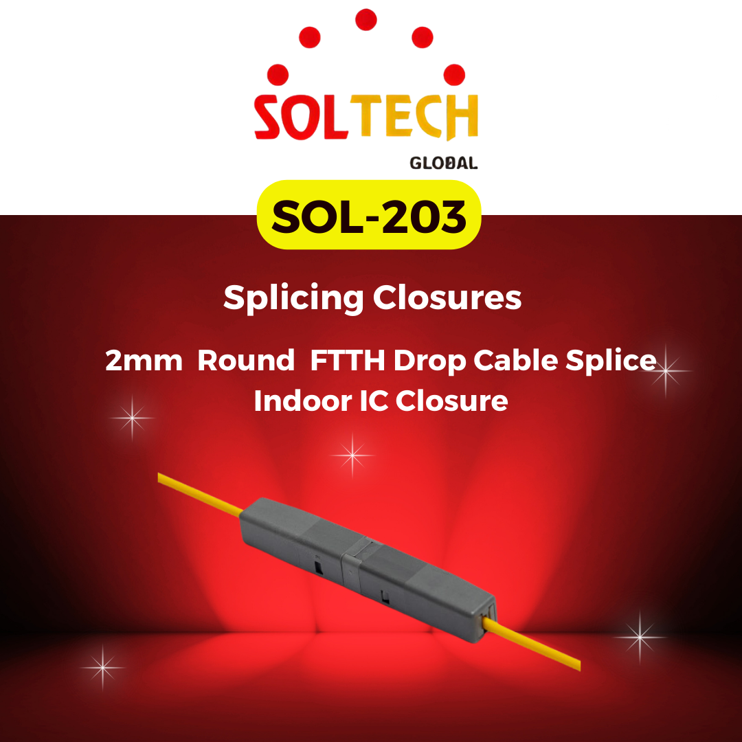 SOL-203 Indoor 2mm FTTH Drop Cable Splice IC Closure | Easy Assembly, No Heat | SOLTECH SINGAPORE